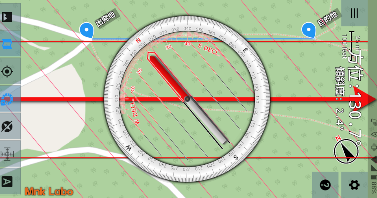Map & Compass 3D | プロトラクターコンパス